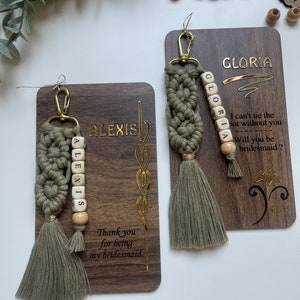 Wooden Custom Design Bridesmaid Invitation, Wooden Wedding Invitation ...