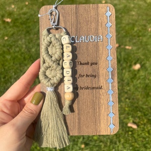 Wooden Custom Design Bridesmaid Invitation, Wooden Wedding Invitation ...