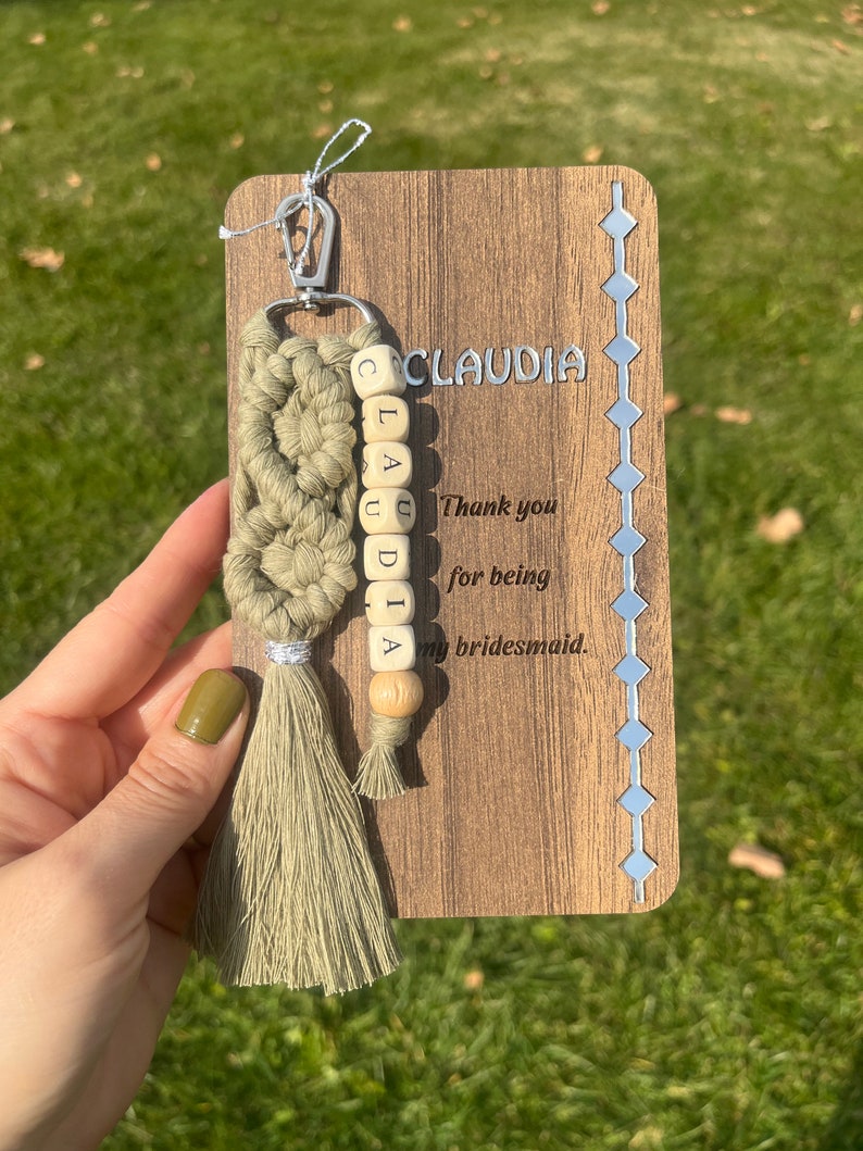 Wooden Custom Design Bridesmaid Invitation, Wooden Wedding Invitation ...