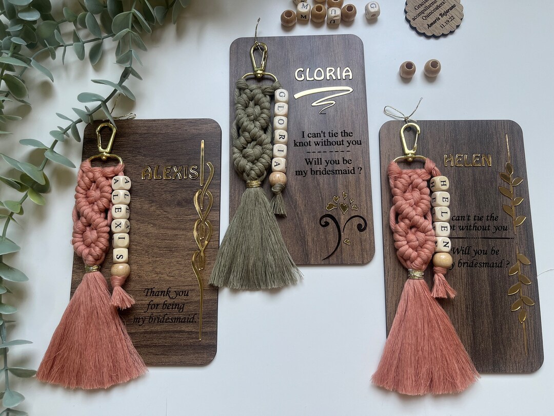 Wooden Custom Design Bridesmaid Invitation, Wooden Wedding Invitation ...