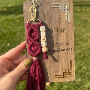 Wooden Custom Design Bridesmaid Invitation, Wooden Wedding Invitation ...