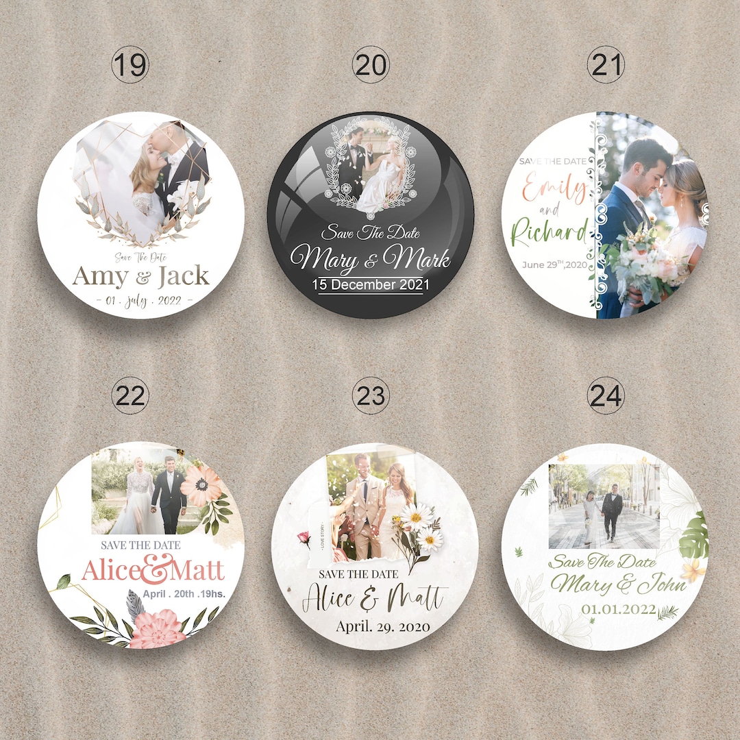 Wedding Favor / Custom Photo Fridge Magnet / for Guests in Bulk / Party ...