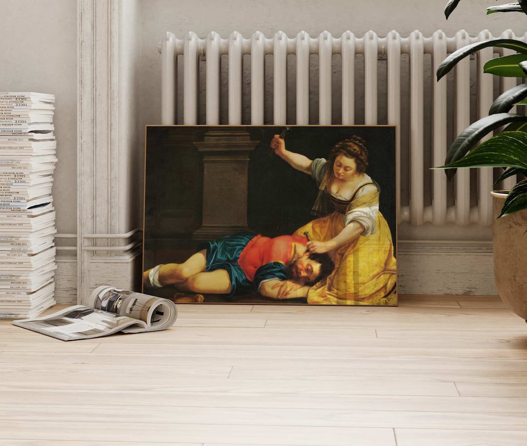 Artemisia Gentileschi Jael and Sisera History Painting, Vintage ...