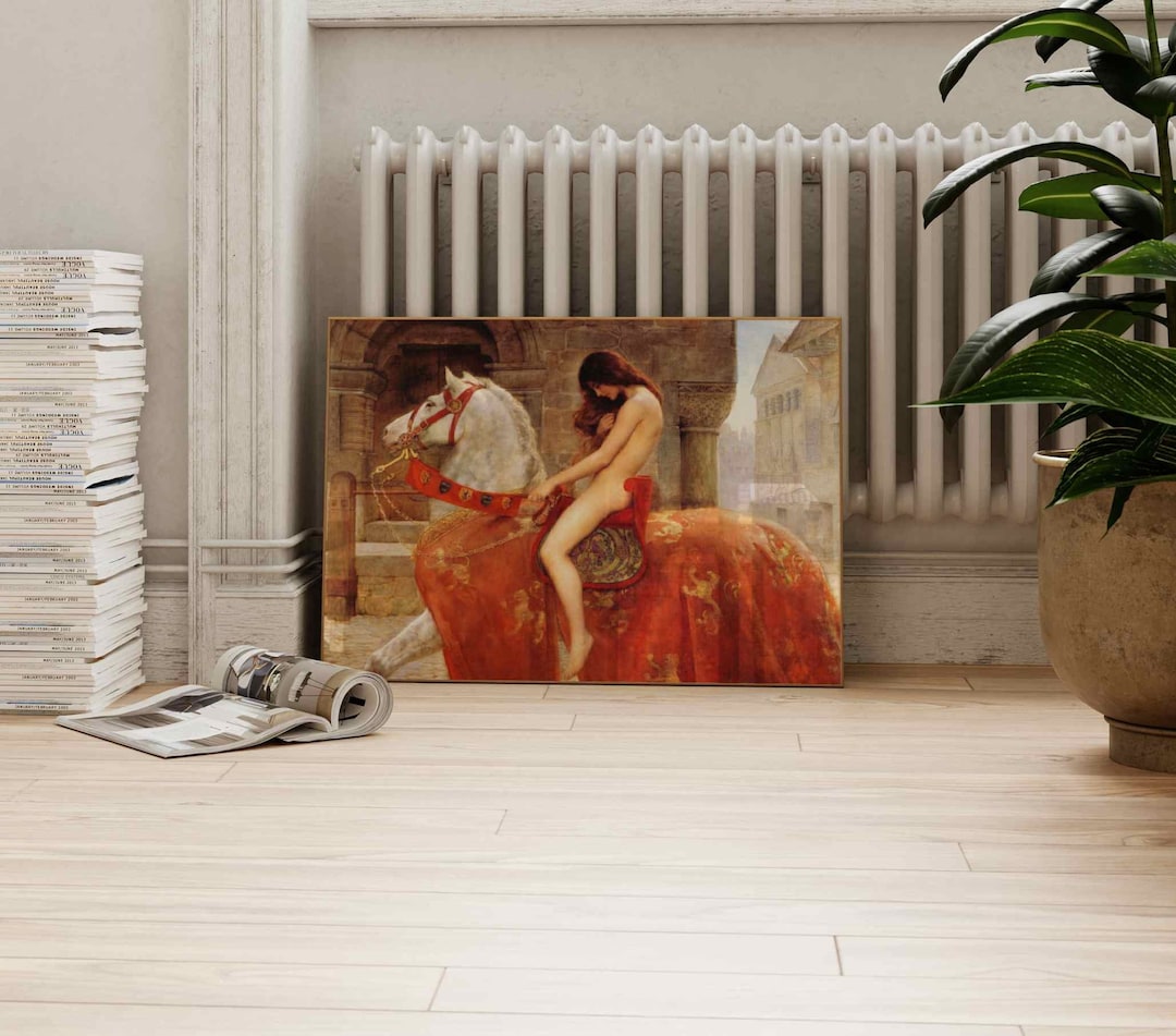 John Collier Lady Godiva Vintage Pre-raphaelite Oil Painting, Old English Mythology Print, Fine ...