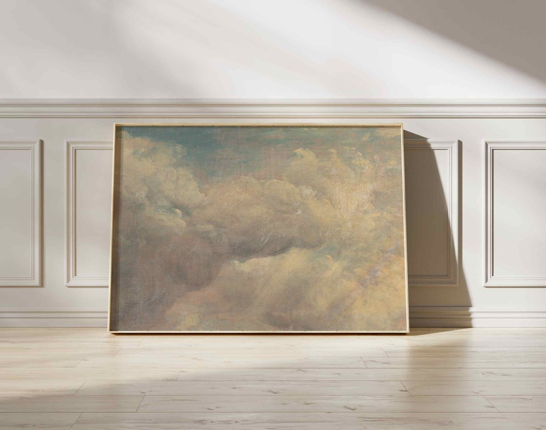 John Constable Cloud Study Vintage Cloudscape Oil Painting, Sky Study ...