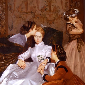 Auguste Toulmouche La Fiancée Hésitante the Hesitant Bride Antique ...