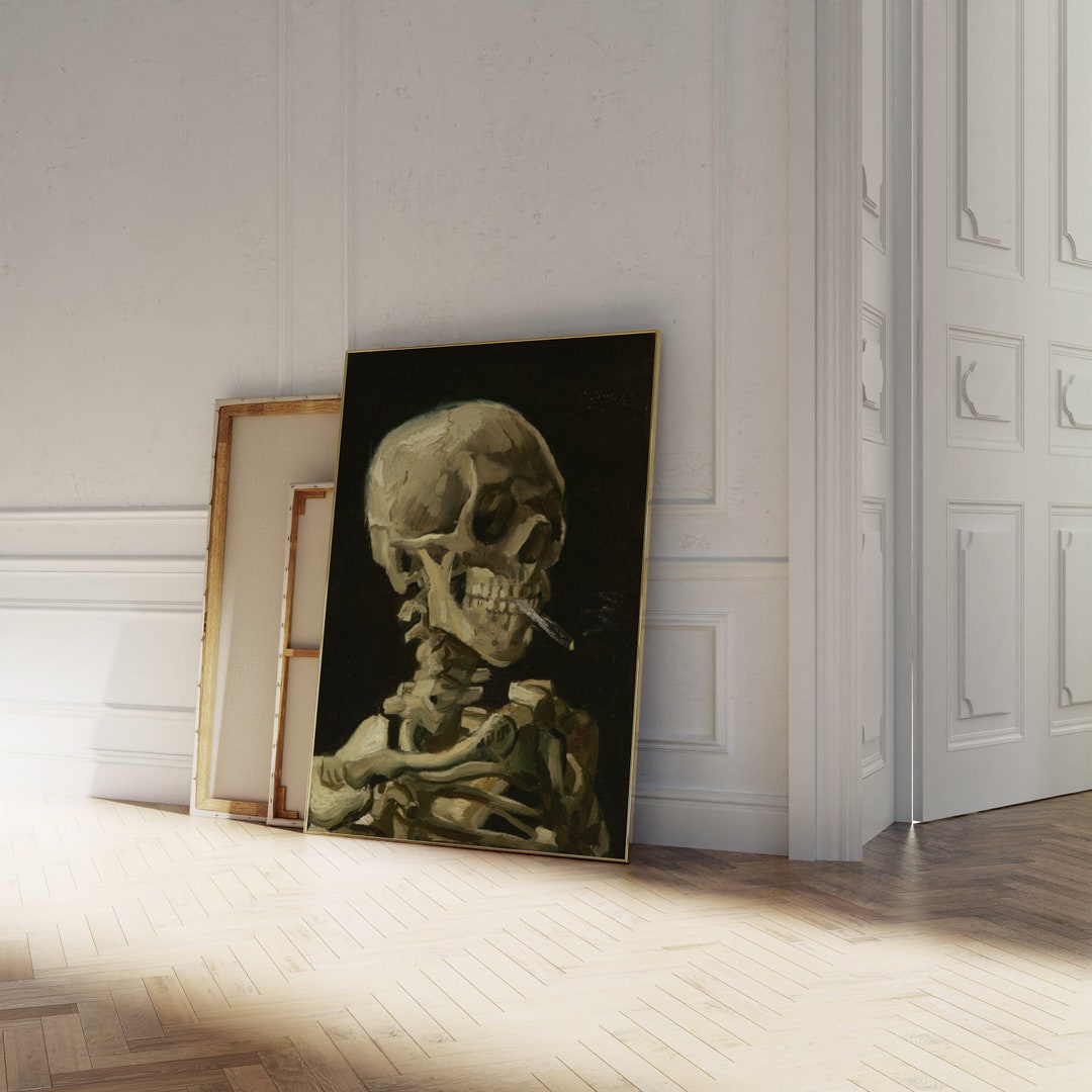 Vincent Van Gogh Skull of A Skeleton With Burning Cigarette - Etsy