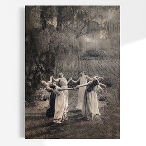 Circle of Witches Portrait Print Antique Dancing Witches Photo, Vintage ...