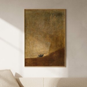 Francisco De Goya the Dog Reproduction Oil Painting, Vintage Print ...