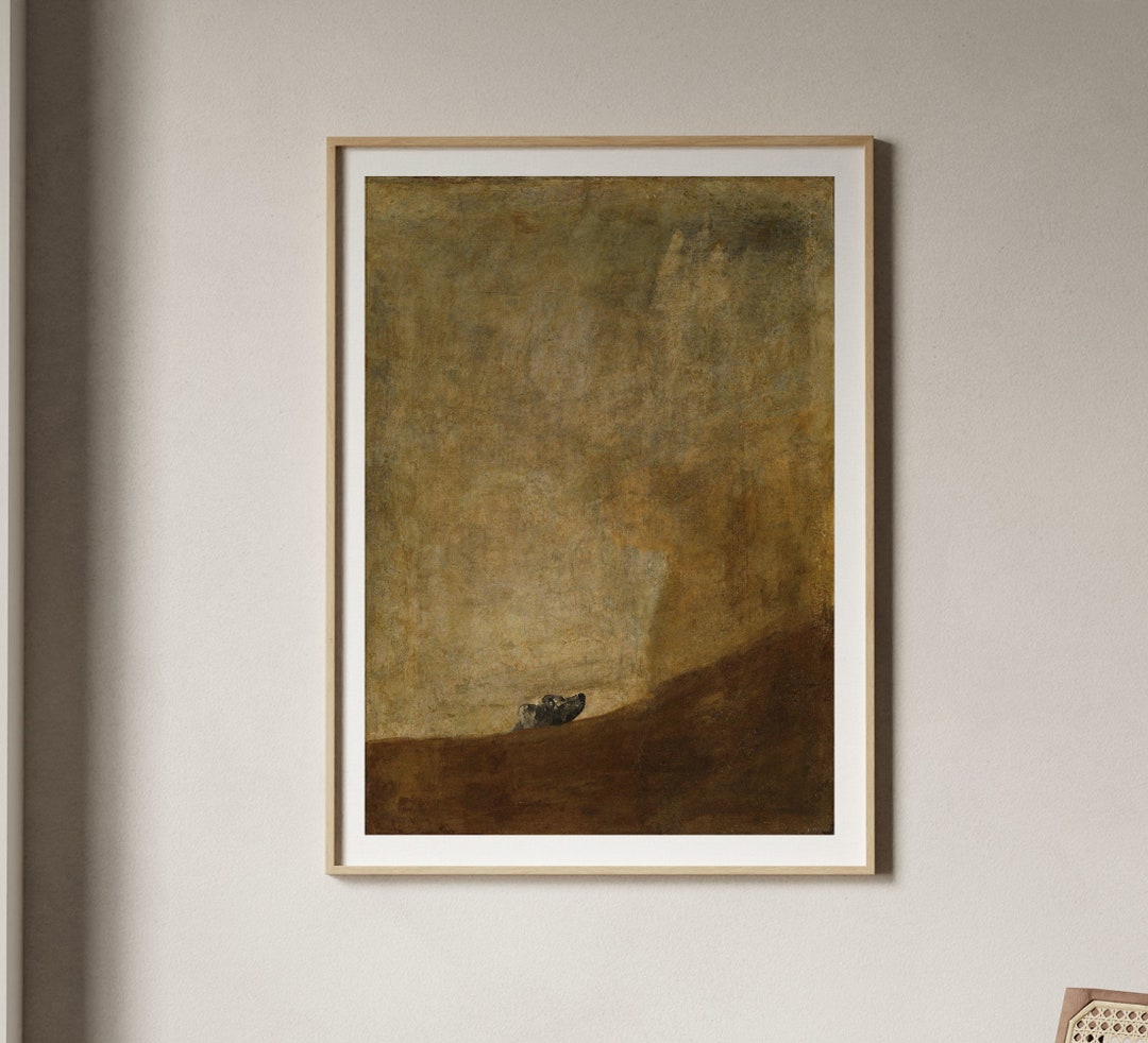 Francisco De Goya the Dog Reproduction Oil Painting, Vintage Print ...