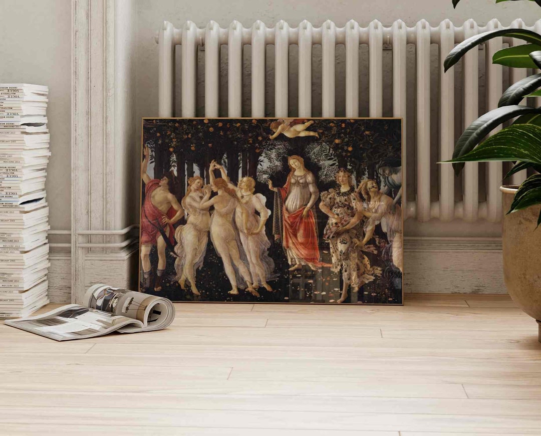 Sandro Botticelli Primavera Vintage Italian Renaissance Painting ...