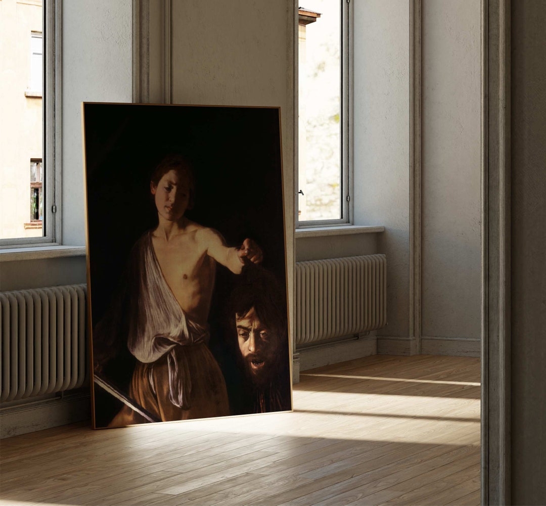 Caravaggio David With the Head of Goliath Rome Biblical - Etsy