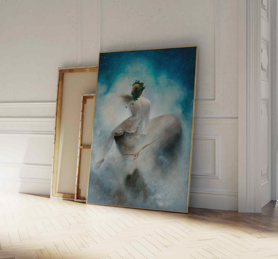 Karl Wilhelm Diefenbach Asking the Stars Vintage Print - Etsy