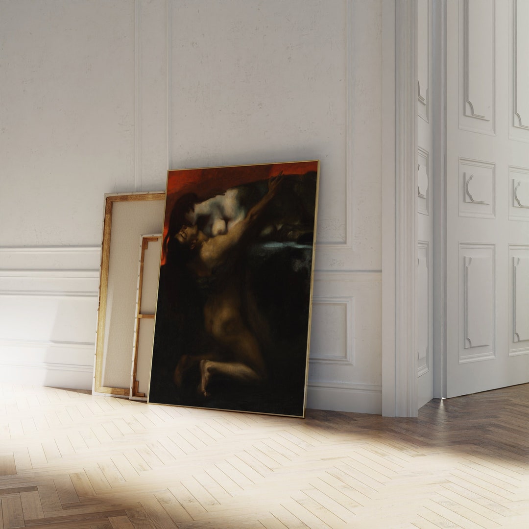 Franz Von Stuck the Kiss of the Sphinx Symbolism Painting - Etsy