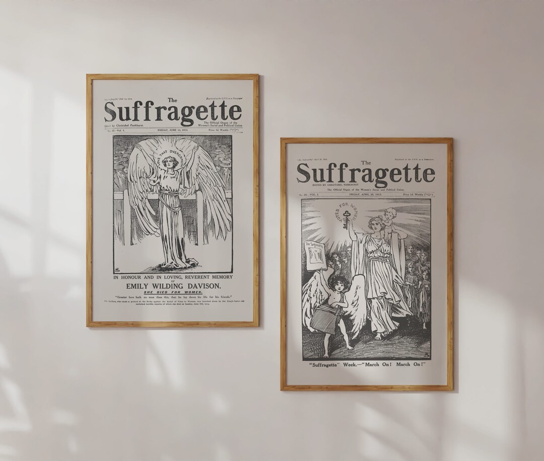 Set of Two Suffragette Posters Vintage Votes for Women - Etsy