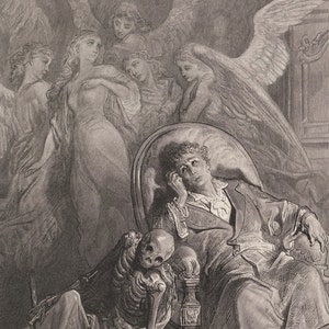Gustave Dore the Raven No31 Edgar Allan Poe Narrative Poetry Print ...