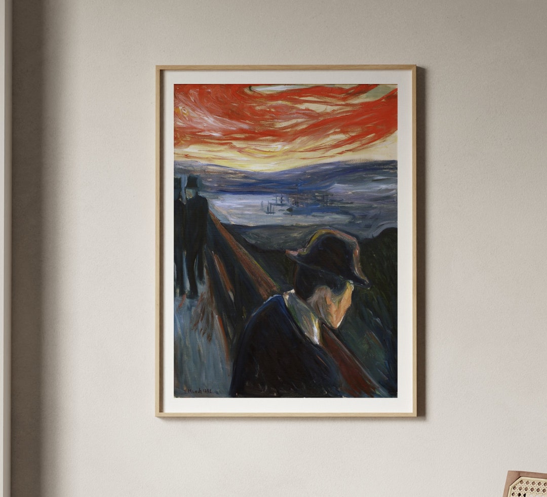 Edvard Munch Sick Mood at Sunset Despair Vintage Print - Etsy