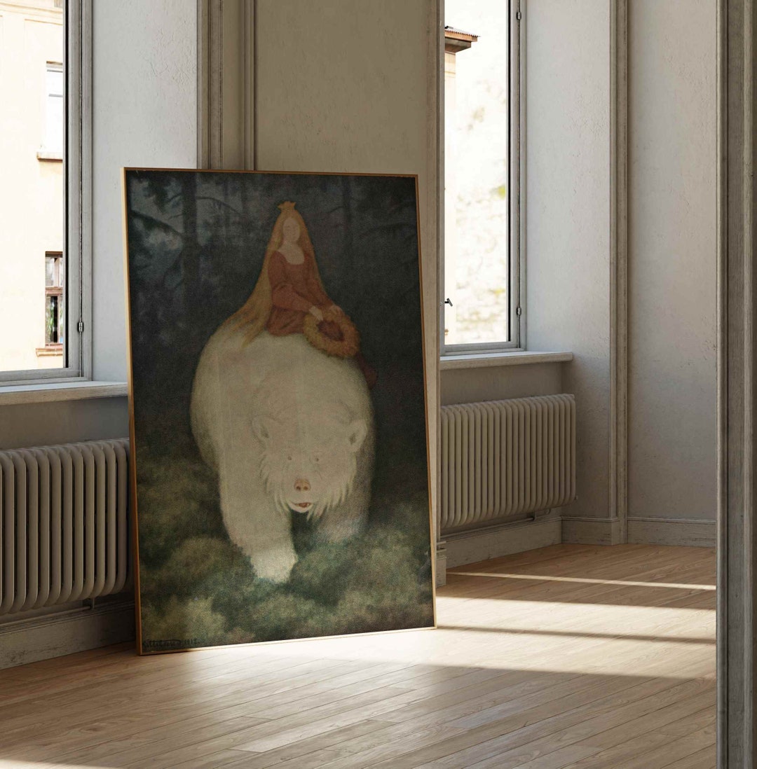 Theodor Kittelsen Kvitebjørn Kong Valemon white Bear King Norwegian ...