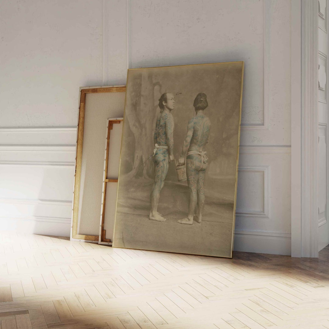 Felice Beato Tattooed Japanese Men Vintage 19th Century Photography ...