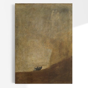 Francisco De Goya the Dog Reproduction Oil Painting, Vintage Print ...