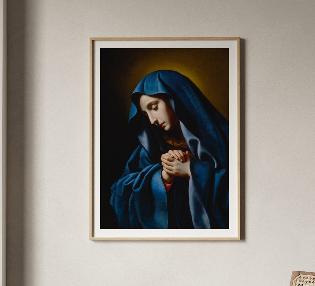 Carlo Dolci Mater Dolorosa Antique Painting, Vintage Our Lady of ...