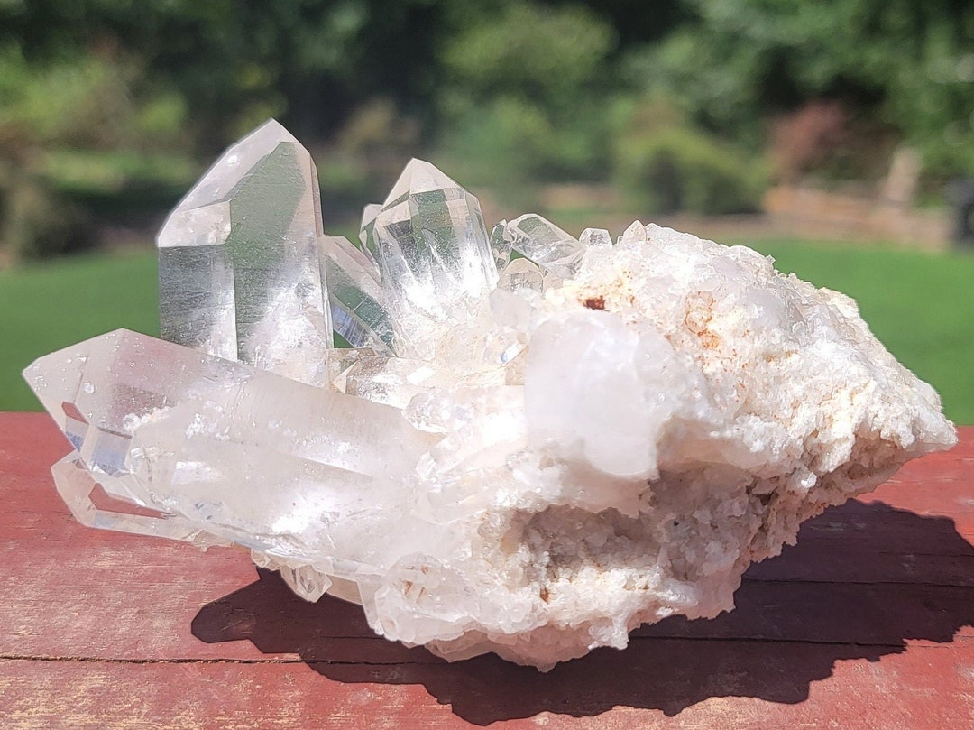 4" Clear Arkansas Quartz Epimorph After Calcite Cluster - Etsy
