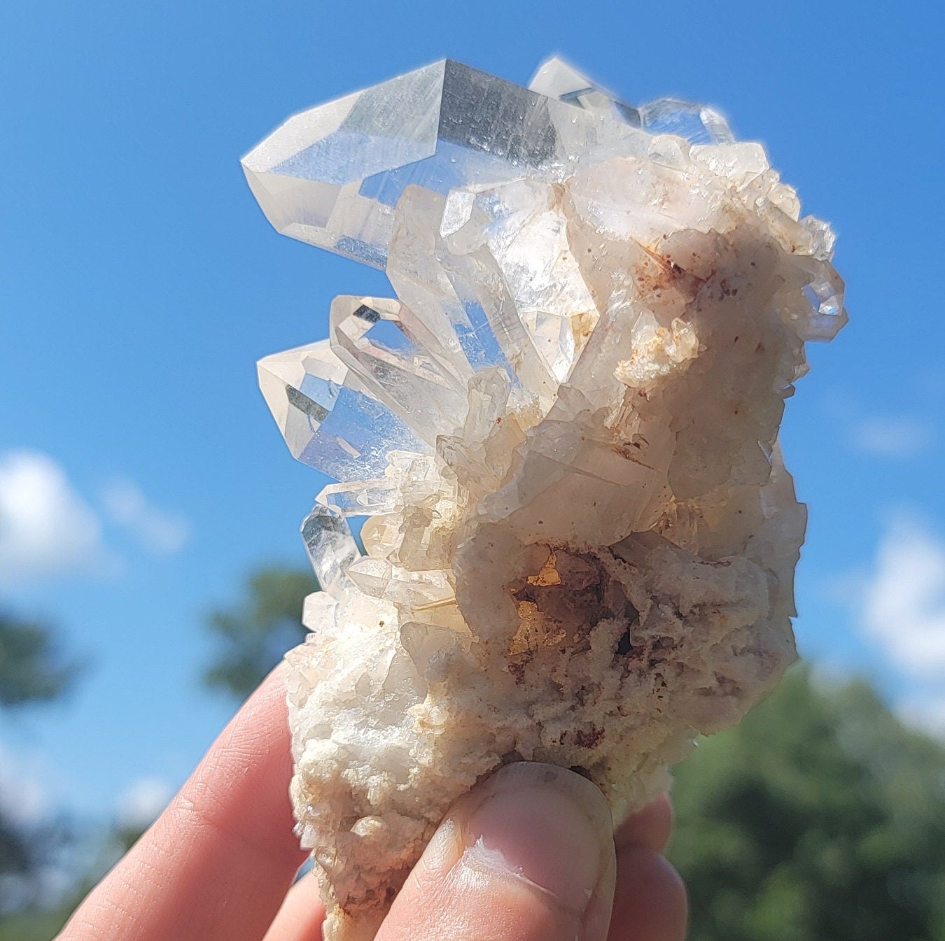 4 Clear Arkansas Quartz Epimorph After Calcite Cluster - Etsy