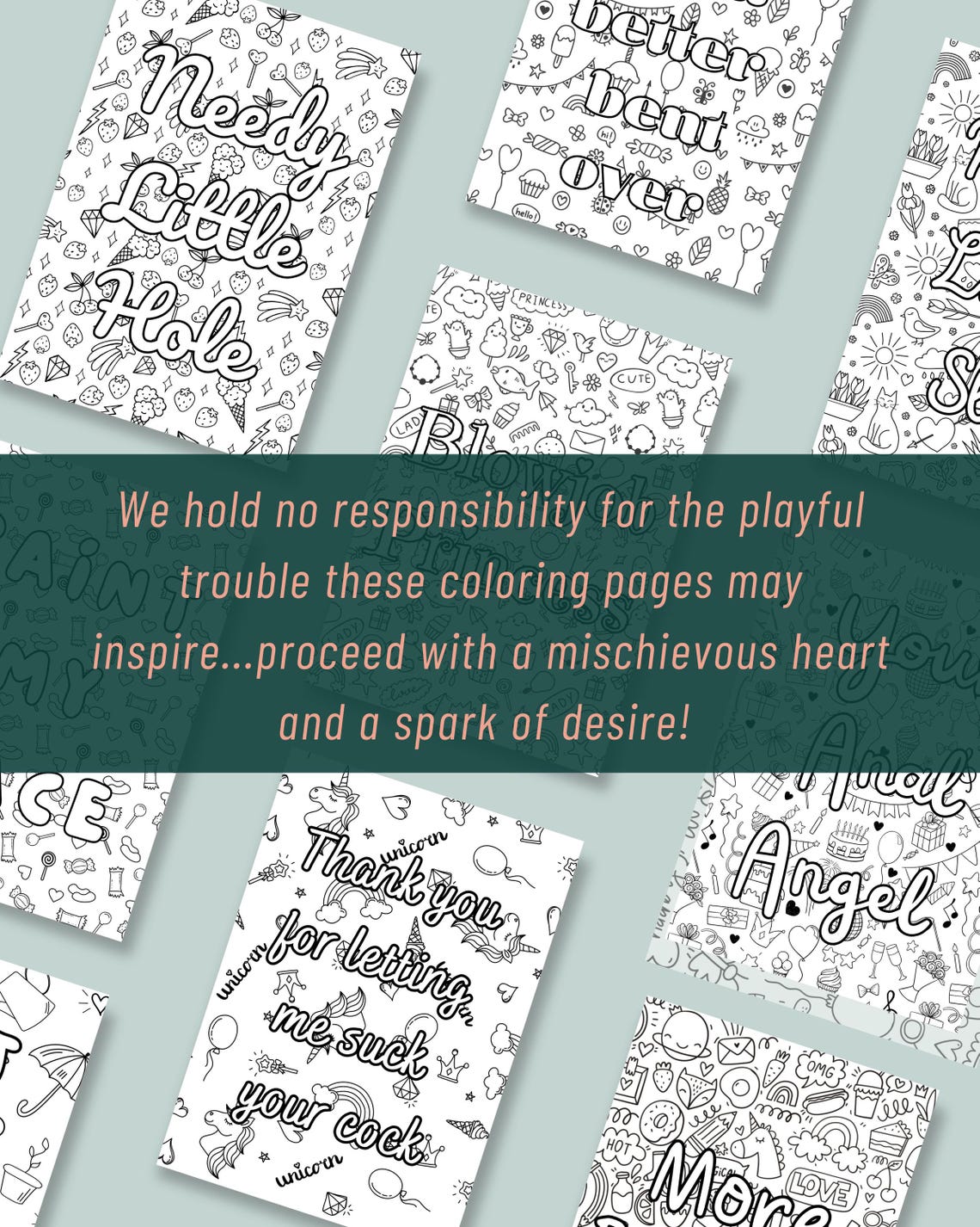 18+ Adult X-rated Coloring Pages; NSFW Adult/bdsm/ddlg/kink/submissive ...