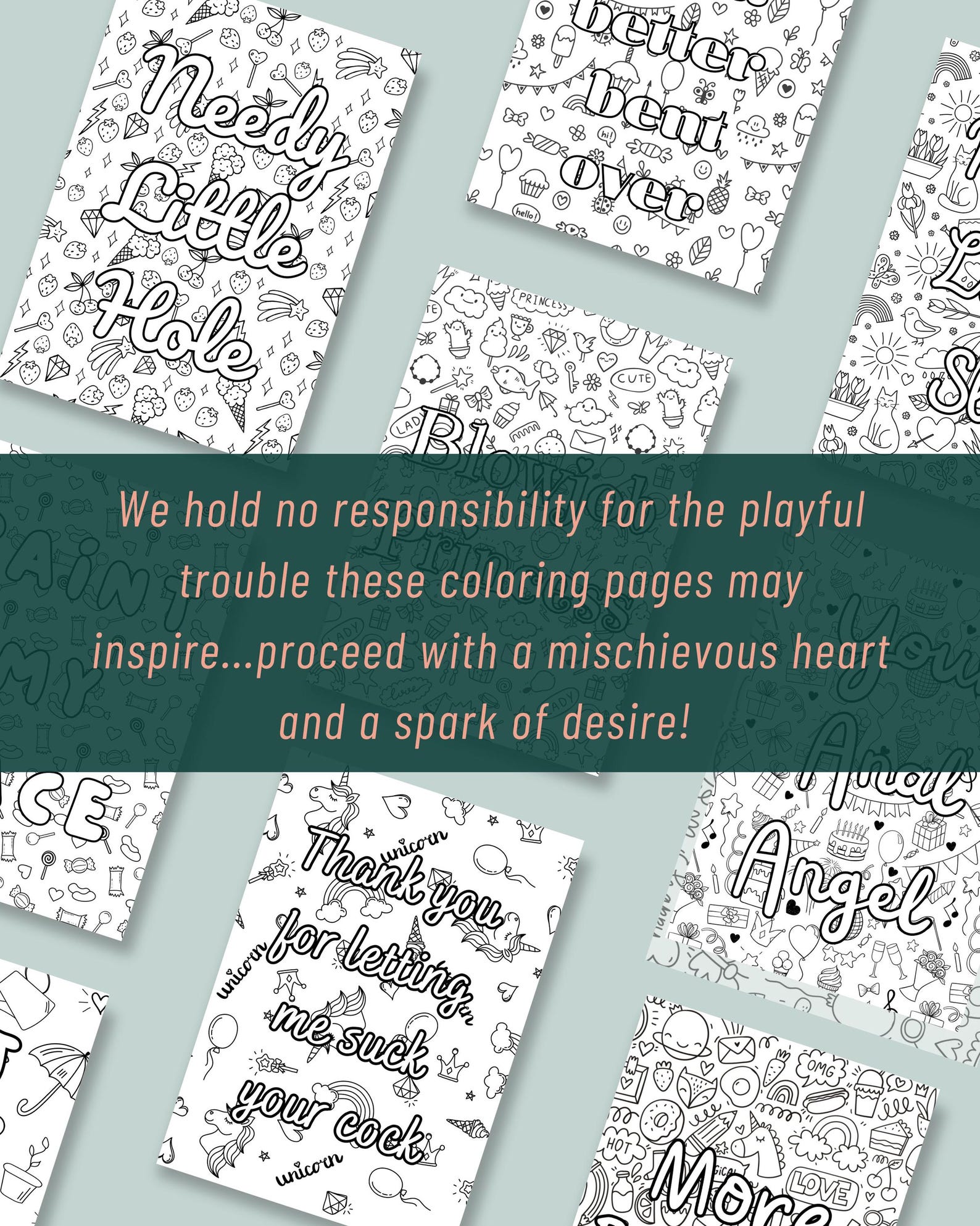 18+ Adult X-rated Coloring Pages; NSFW Adult/bdsm/ddlg/kink/submissive ...