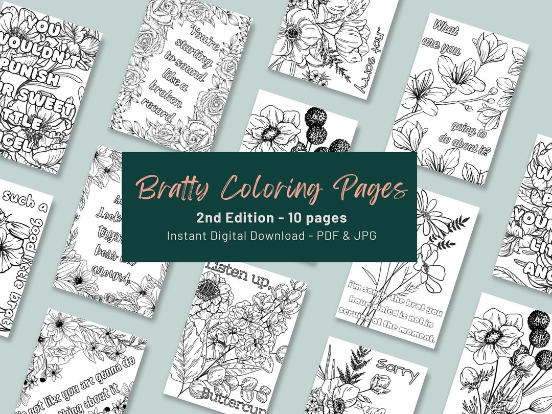 Bratty Coloring Pages | Adult BDSM Ddlg Kink Coloring Book Printable ...