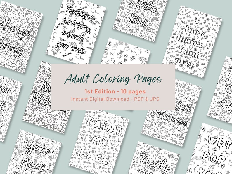 18+ Adult X-rated Coloring Pages; NSFW Adult/bdsm/ddlg/kink/submissive ...