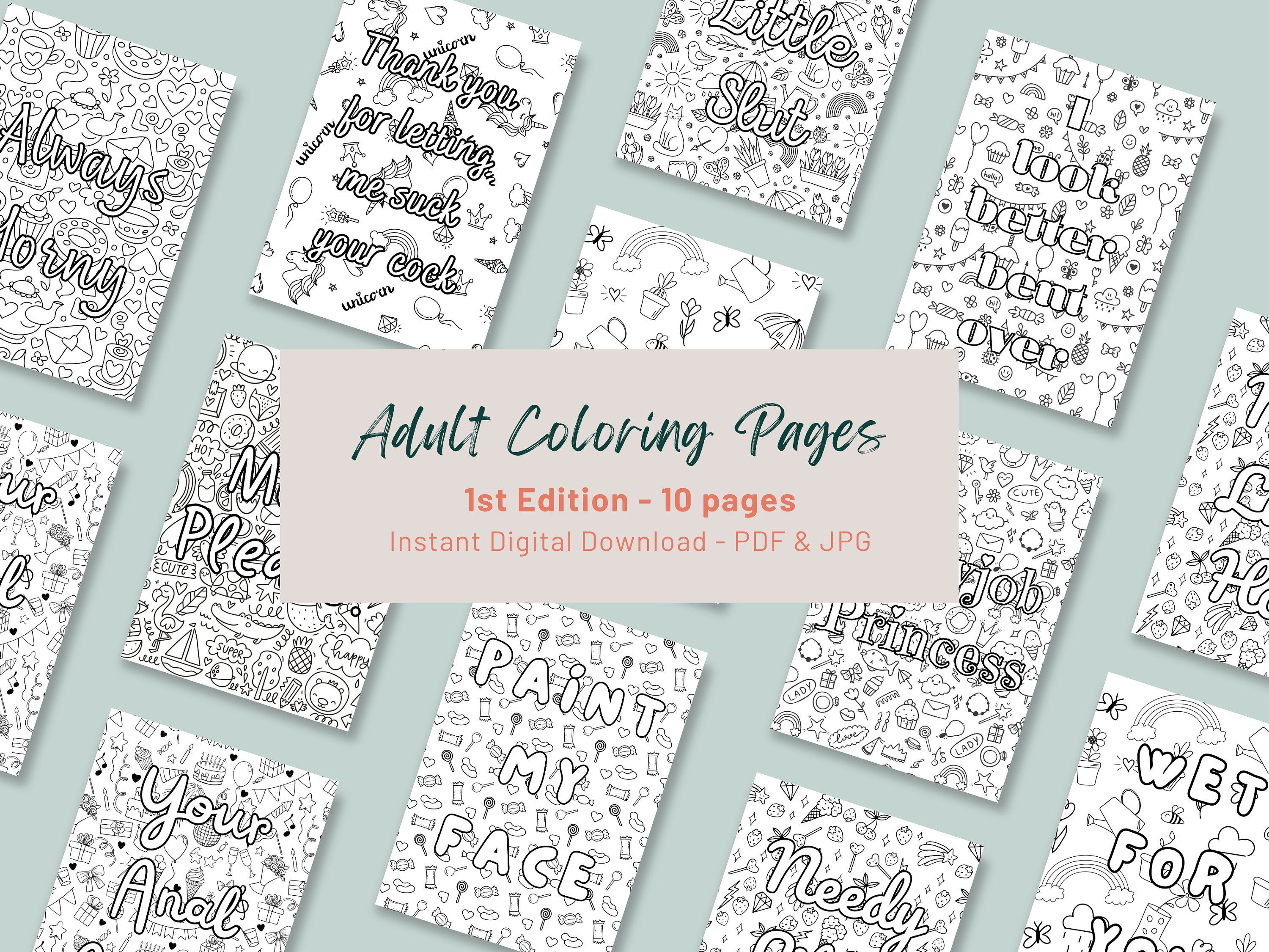 18+ Adult X-rated Coloring Pages; NSFW Adult/bdsm/ddlg/kink/submissive ...