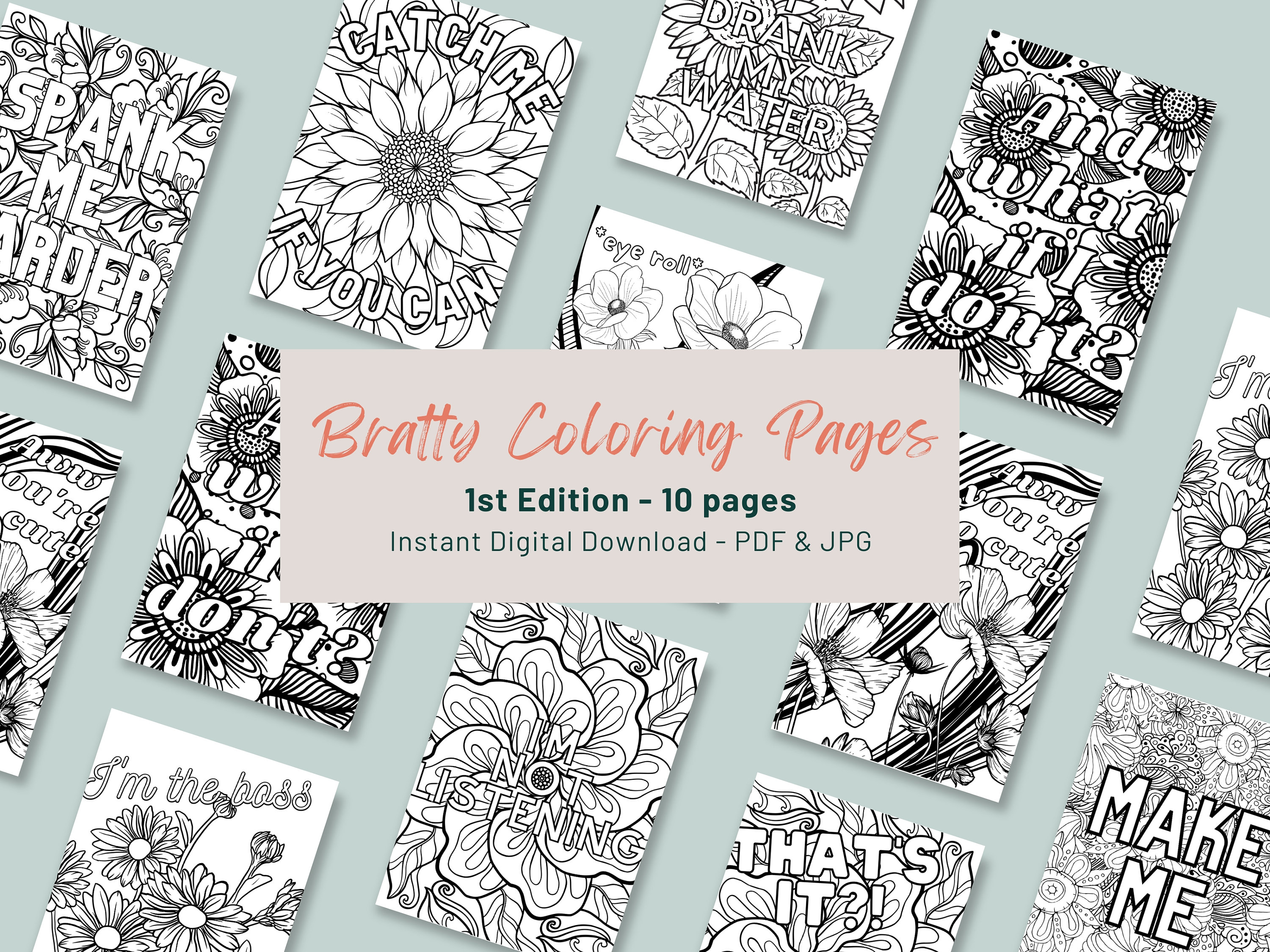 Bratty Coloring Pages | Adult BDSM Ddlg Kinky Coloring Book Printable ...