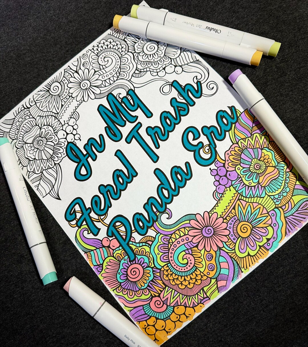 Adult Coloring Pages | Feral Feminine Energy & Unhinged Humor | 18 ...