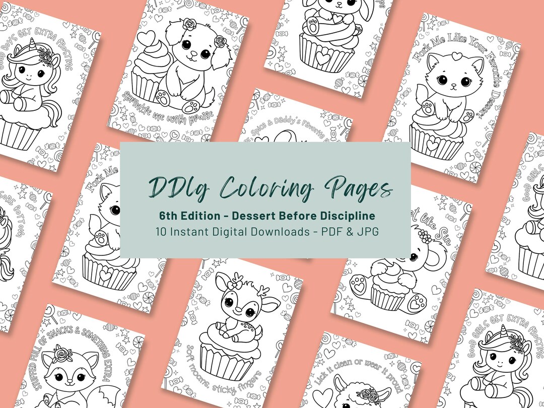 Dessert Before Discipline Coloring Pages Ddlg Brat BDSM Printables ...