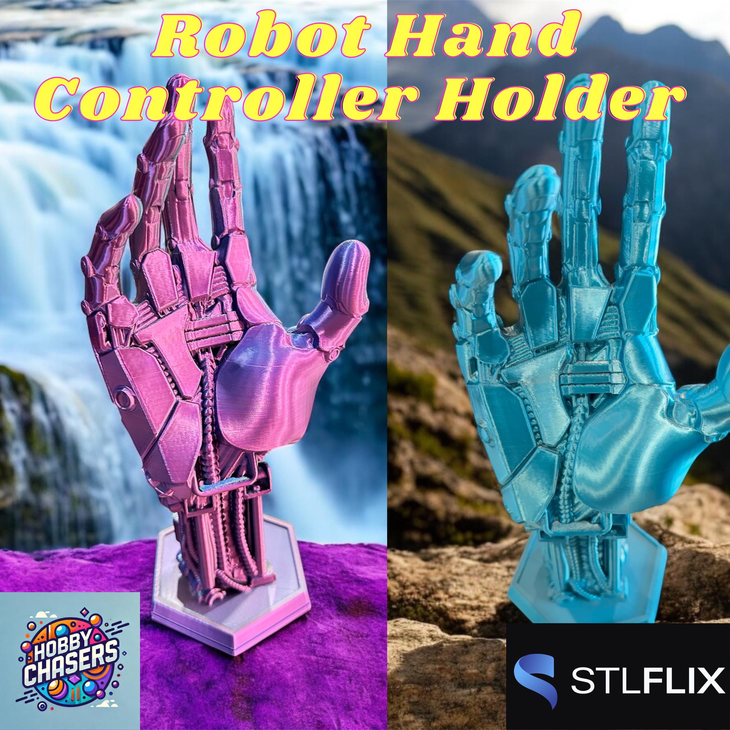 Futuristic 3D Printed Robot Hand Controller Stand - Ergonomic Gaming ...