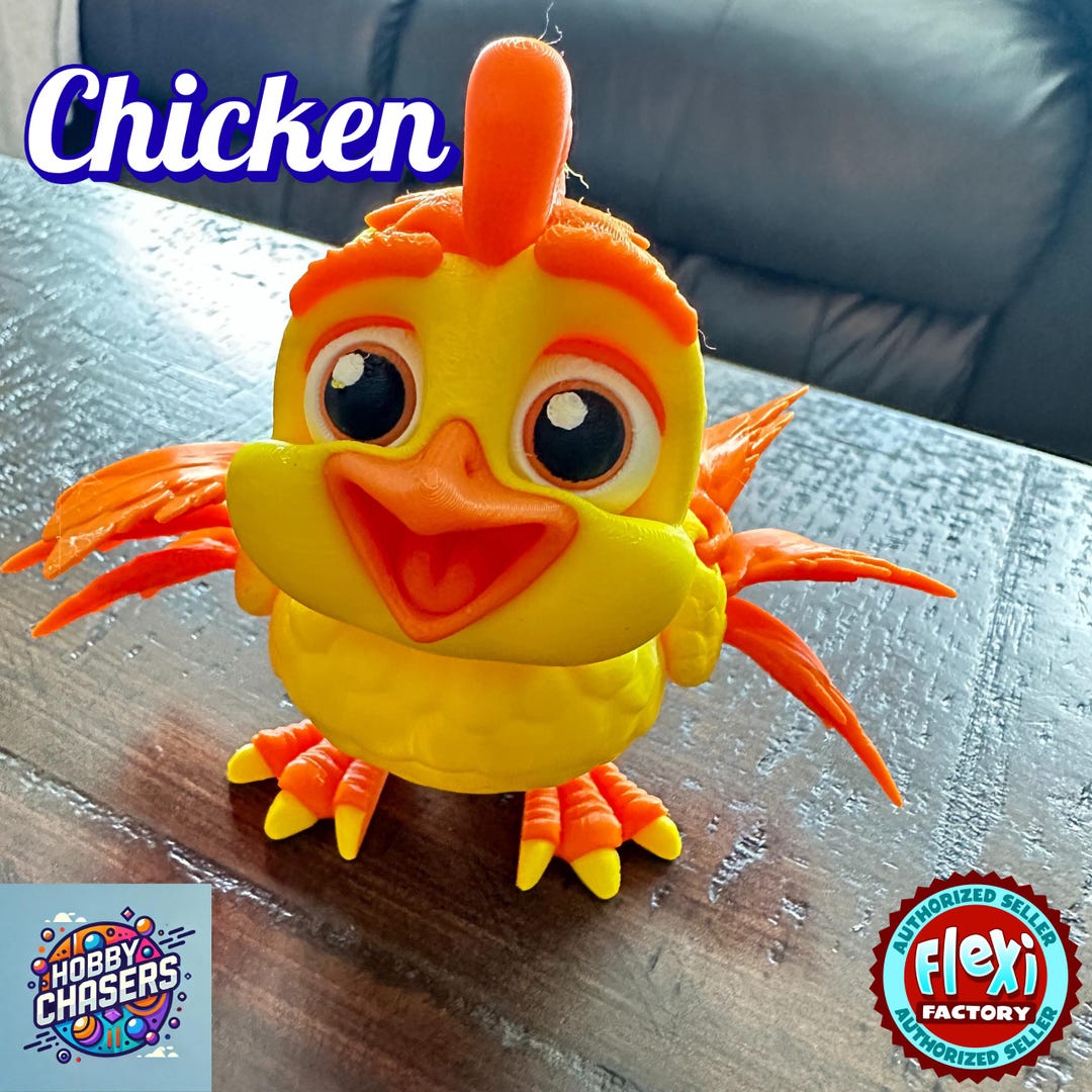 3D Printed Flexi Chicken – Articulated Toy | Wiggly Farm Fun in Your ...