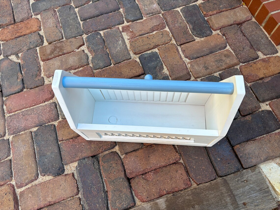 White Farmhouse Wooden Shutter Tote Box - Etsy