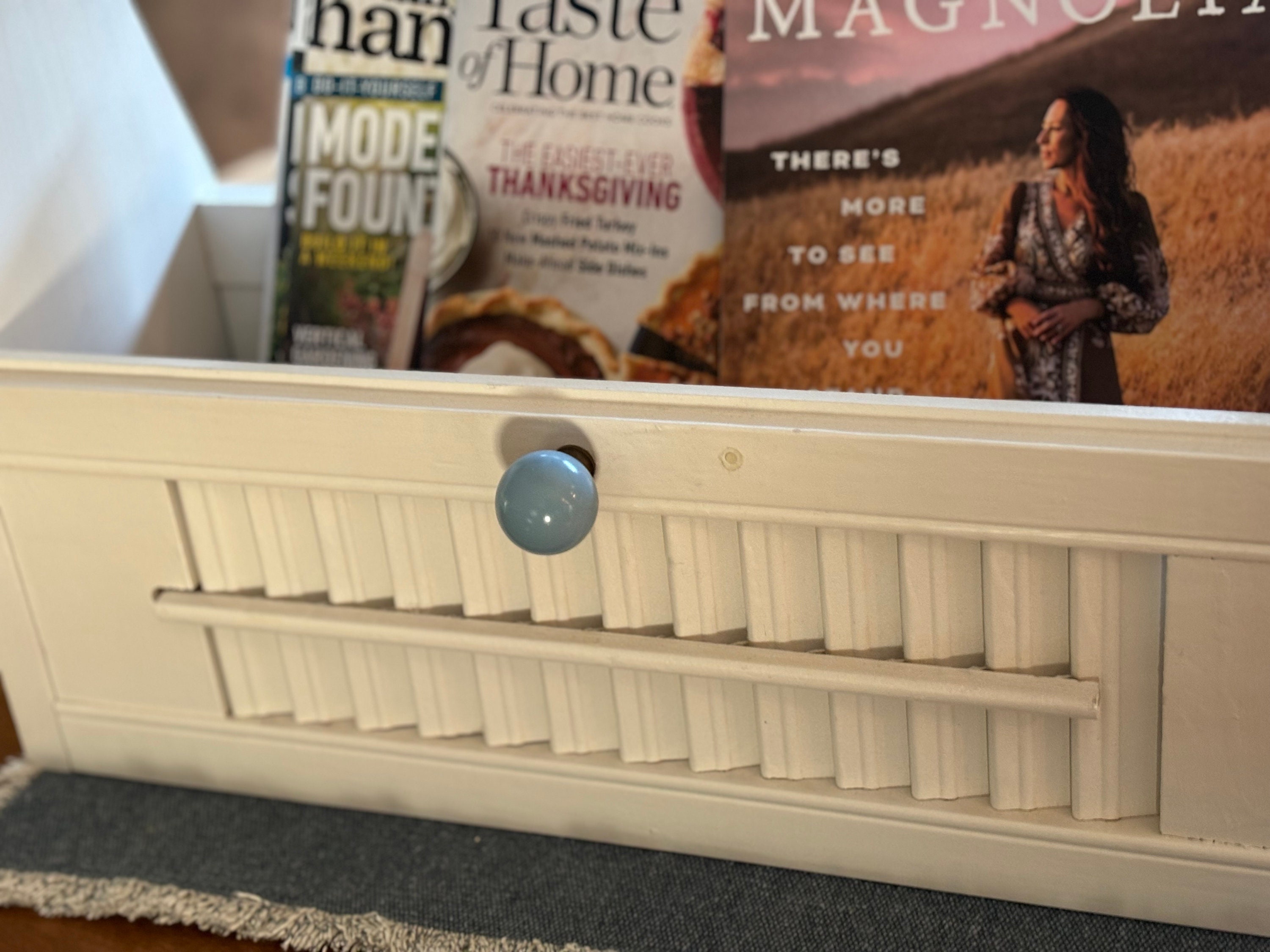 White Farmhouse Wooden Shutter Tote Box - Etsy