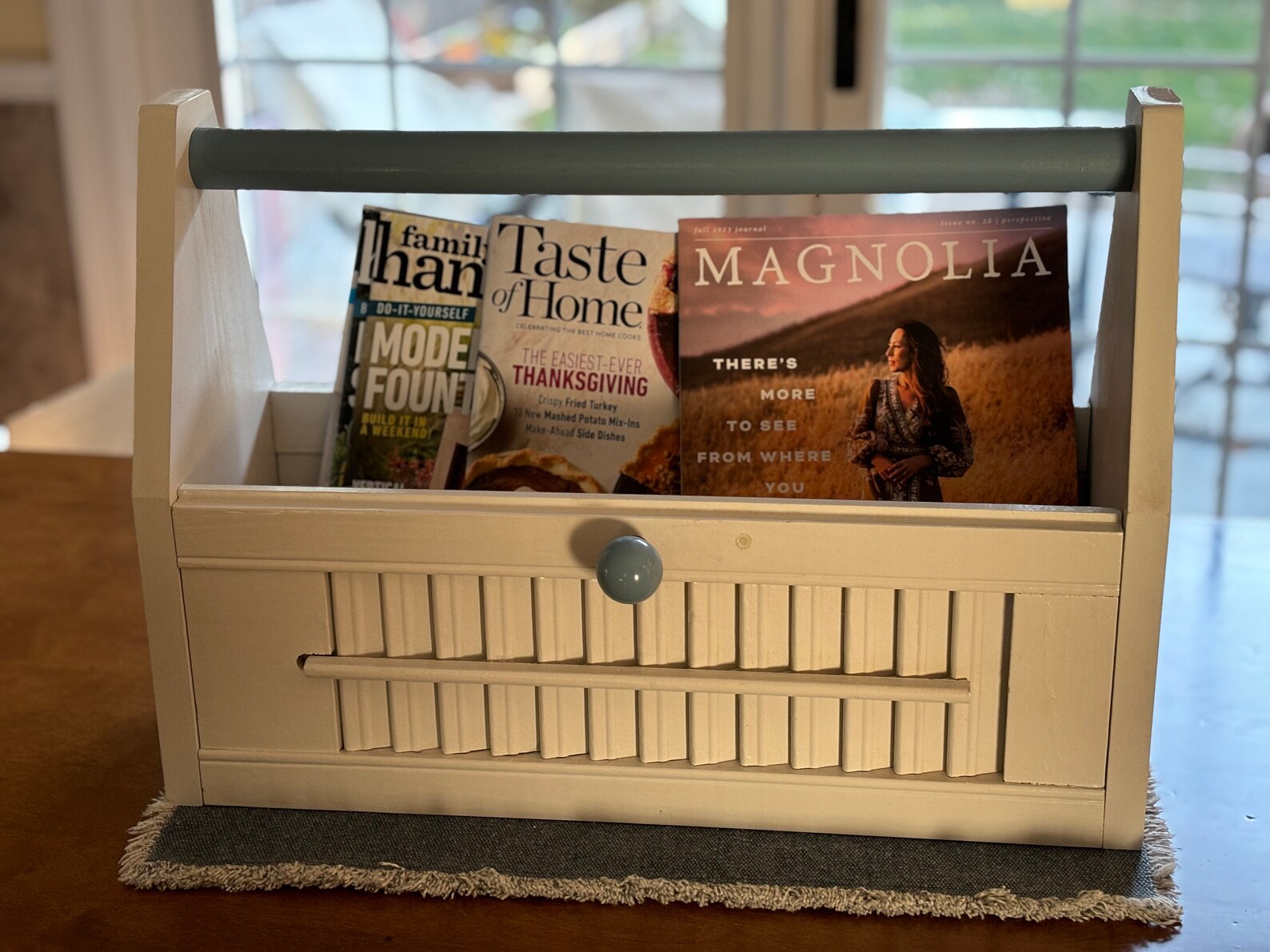 White Farmhouse Wooden Shutter Tote Box - Etsy