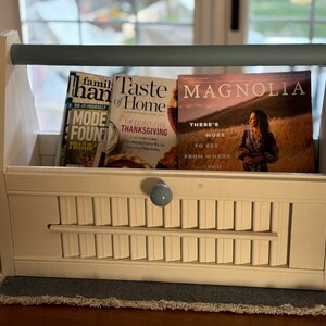 White Farmhouse Wooden Shutter Tote Box - Etsy