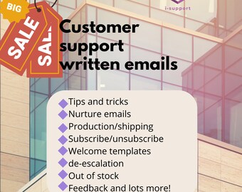 Customer Support Email Template - Etsy