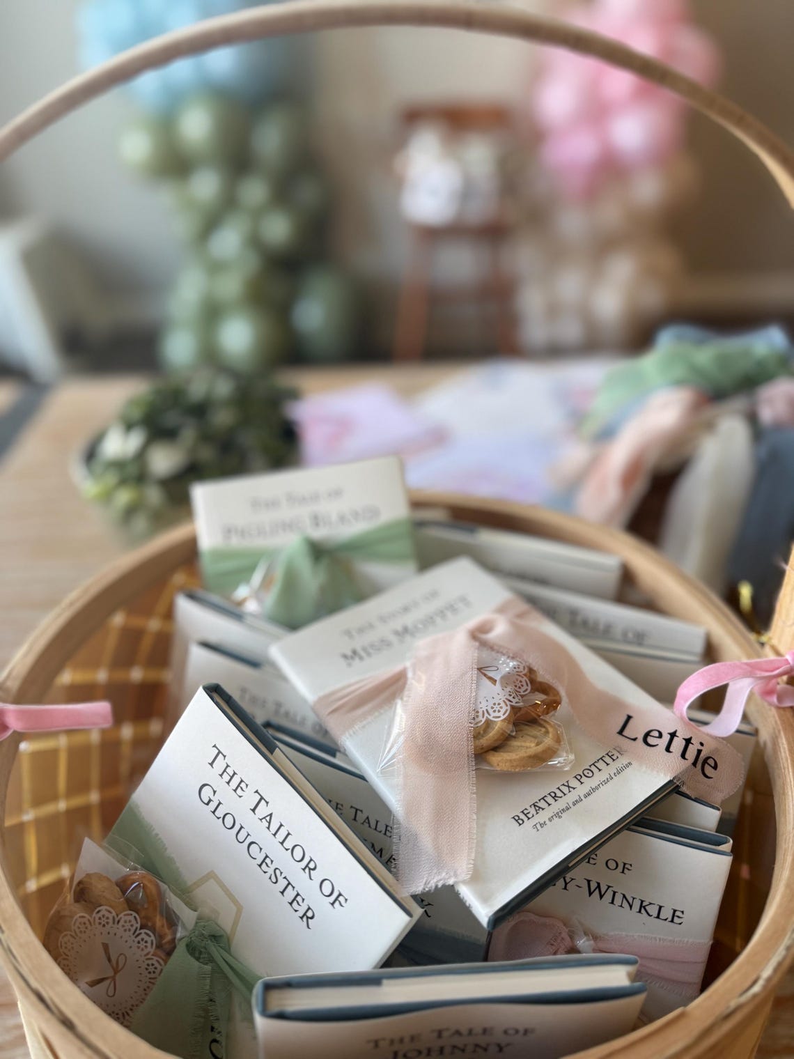 Vintage Beatrix Potter Book Favors | Personalized Ribbon, Storybook ...