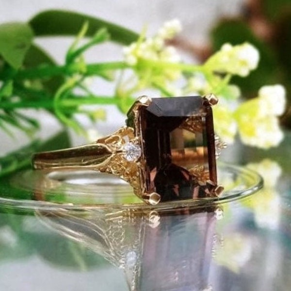 Smoky Topaz Ring - Etsy
