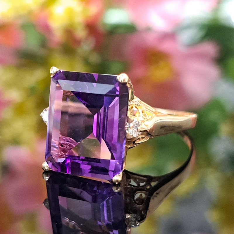 Amethyst Ring - Etsy