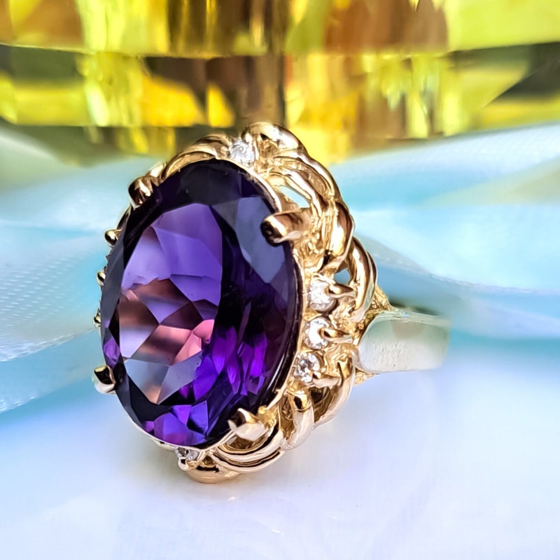 Amethyst Ring - Etsy