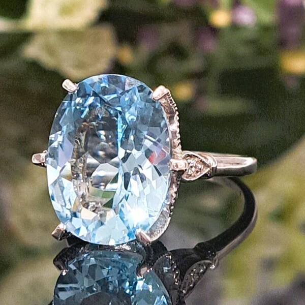 Light Blue Topaz Ring - Etsy