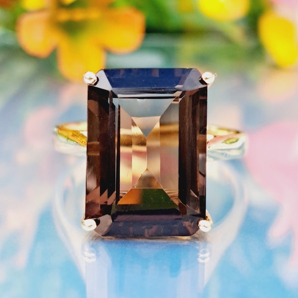 Smokey Topaz Ring - Etsy