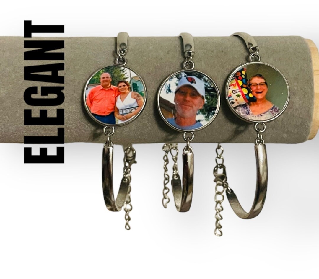 Custom Photo Bracelet in Memory of Bracelet Loved Ones on Bracelet - Etsy