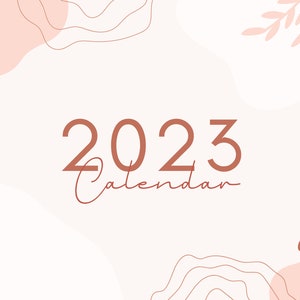 Beige Aesthetic 2023 Calender | Printable Calender | Digital Download ...